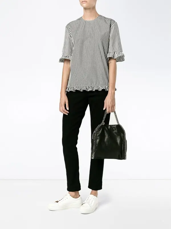 Stella McCartney Falabella Mini Tote Bag With Light Gold Chain - Black