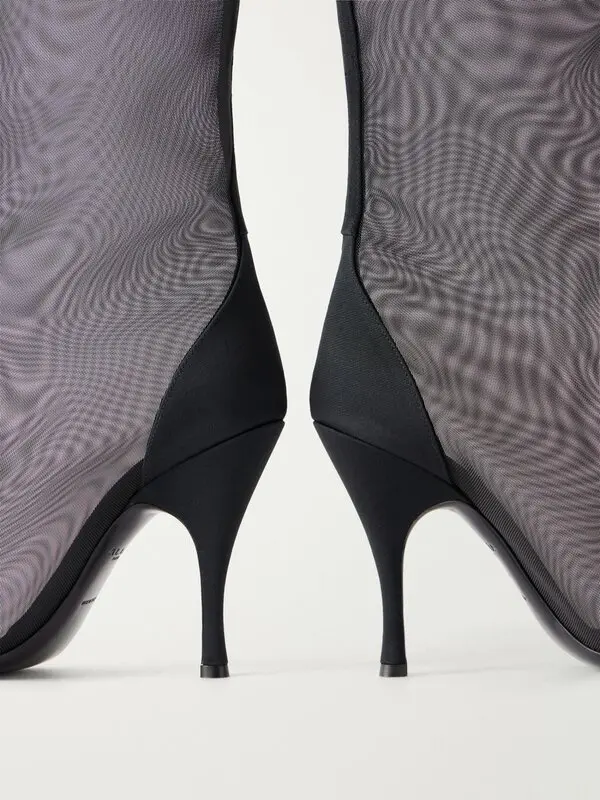 Alaïa Tulle Knee Boots