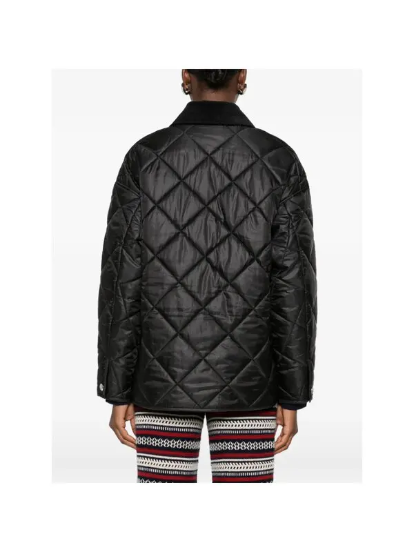 ANINE BING Luca Quilted Corduroy-collar Jacket
