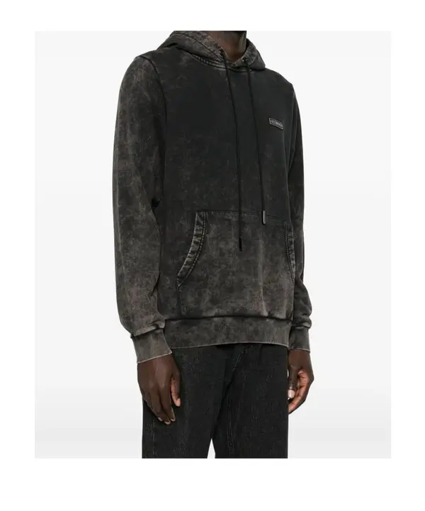 Iceberg Acid-wash Logo-patch Hoodie