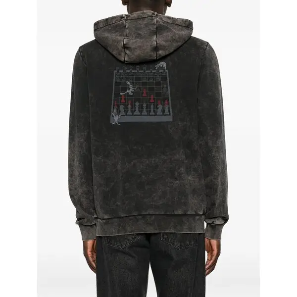 Iceberg Acid-wash Logo-patch Hoodie