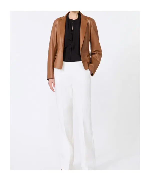 Max Mara Ruffled Silk Charmeuse Shirt