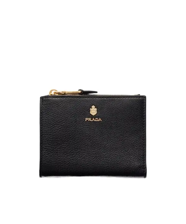 Prada Small Leather Wallet - Black