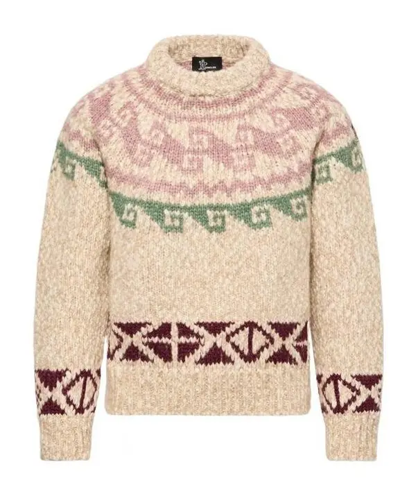 Moncler Jacquard Crew Neck Knitted Sweater