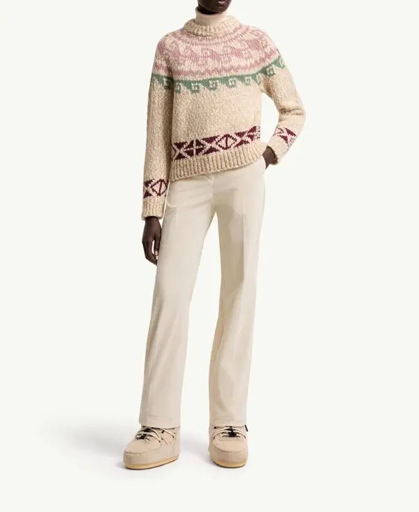 Moncler Jacquard Crew Neck Knitted Sweater