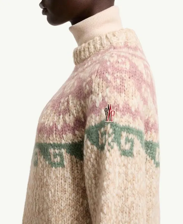 Moncler Jacquard Crew Neck Knitted Sweater