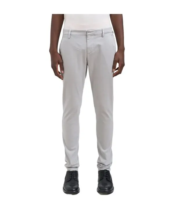 DONDUP Tapered-fit Casual Trousers With Zip Details - Grey