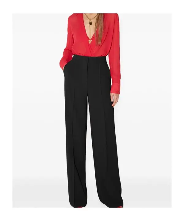 Elisabetta Franchi Lightweight Crêpe Fabric Trousers
