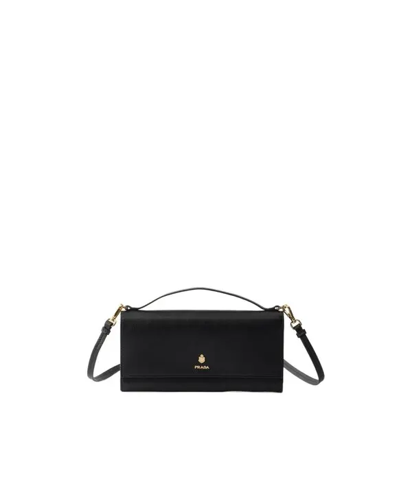 Prada Mini Saffiano Leather Wallet - Black