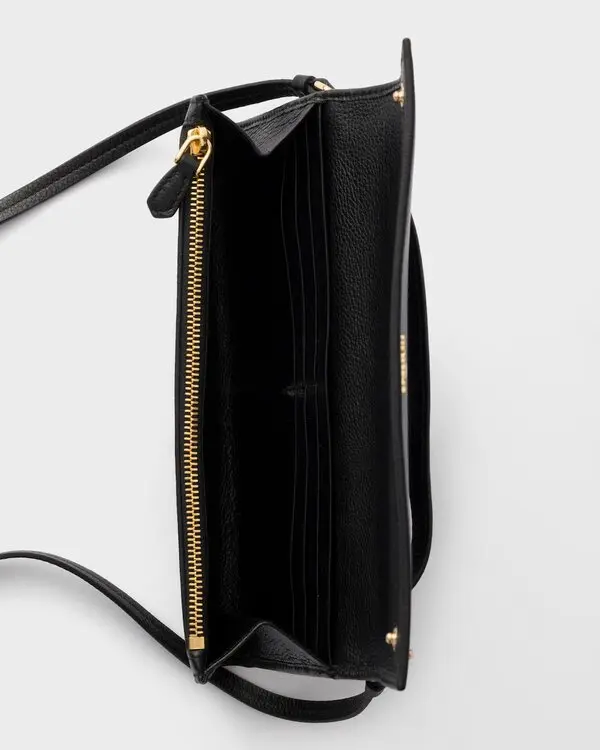 Prada Mini Saffiano Leather Wallet - Black