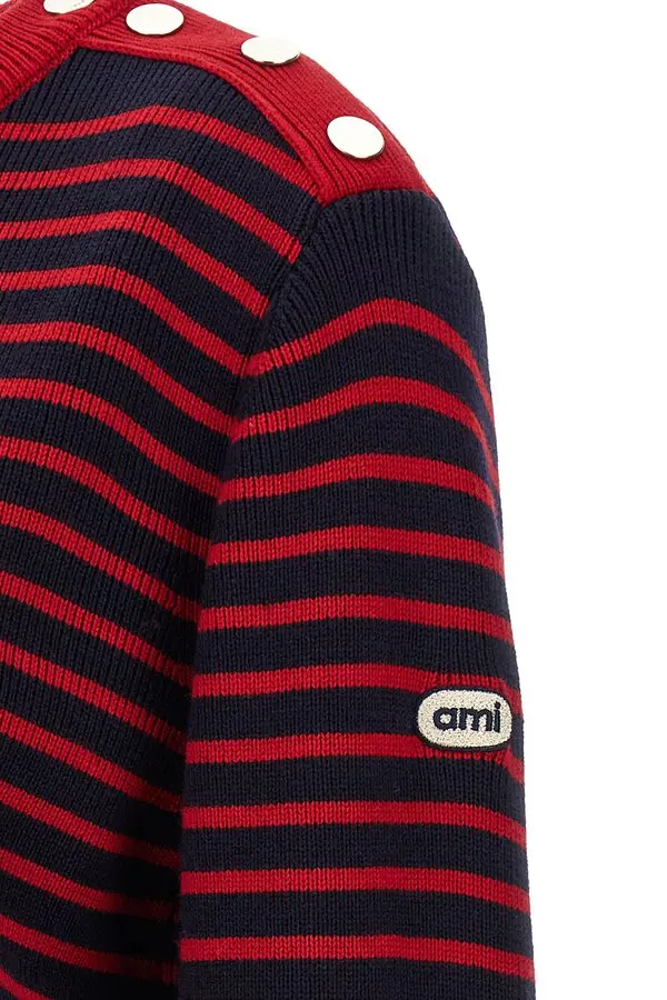 AMI Paris Marinière' Sweater - No
