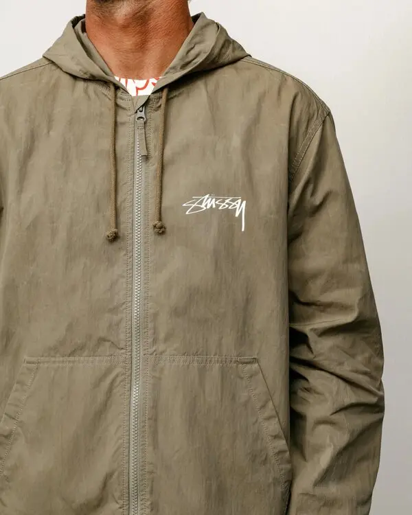 StÜssy Logo Zip Hooded Jacket