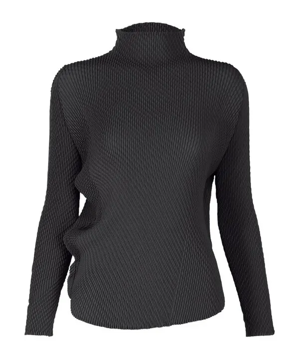 Issey Miyake Misty Pleats Shirt - Black