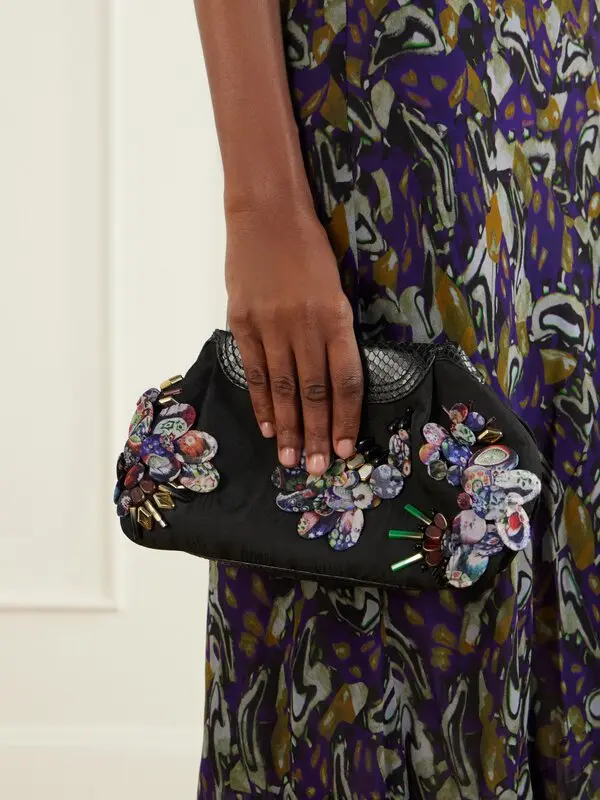 Dries Van Noten Embroidered Clutch Bag
