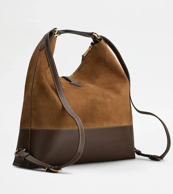 TOD'S T Timeless Shoulder Bag In Suede Medium