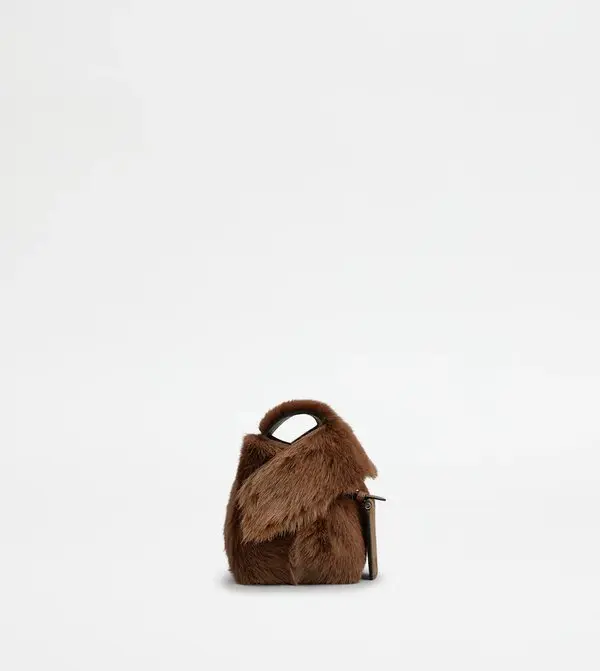 TOD'S Wave Pouch In Pony Effect Leather Mini