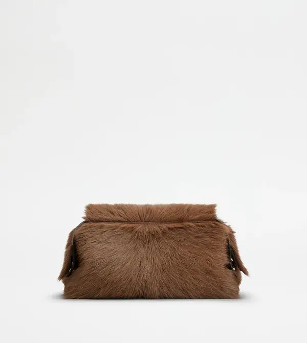 TOD'S Wave Pouch In Pony Effect Leather Mini