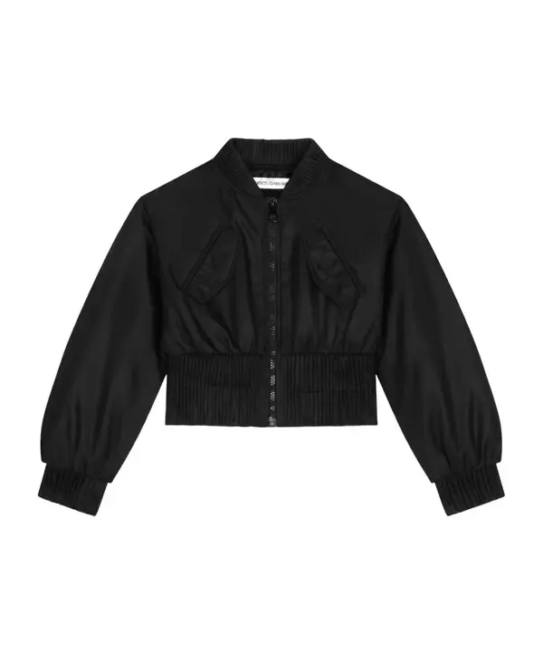 Dolce & Gabbana Satin Bomber Jacket With Tag