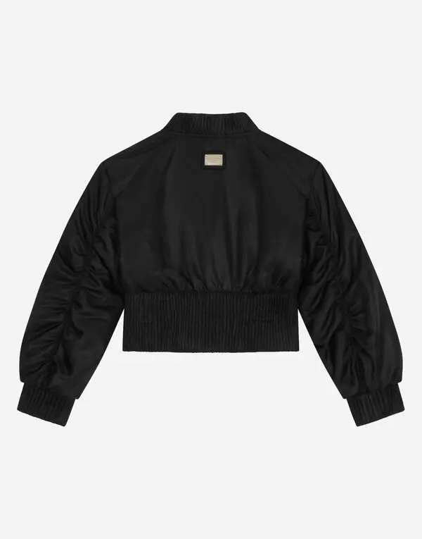 Dolce & Gabbana Satin Bomber Jacket With Tag