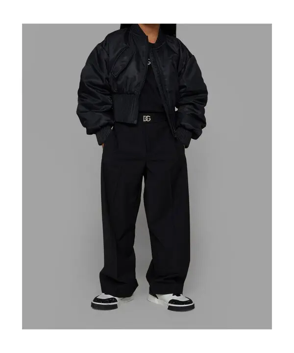 Dolce & Gabbana Satin Bomber Jacket With Tag