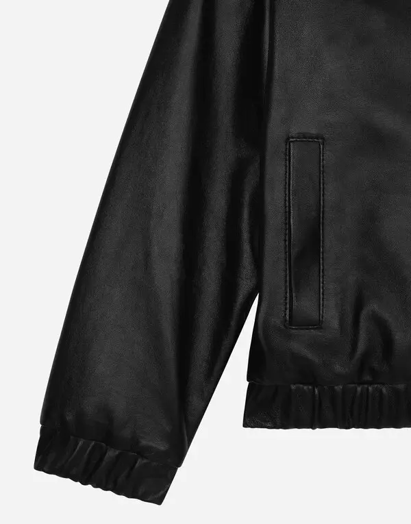 Dolce & Gabbana Logo-plaque Nappa Leather Jacket