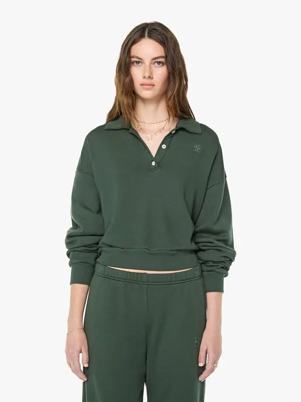 Eterne Cropped Polo Sweatshirt Forest - Multi
