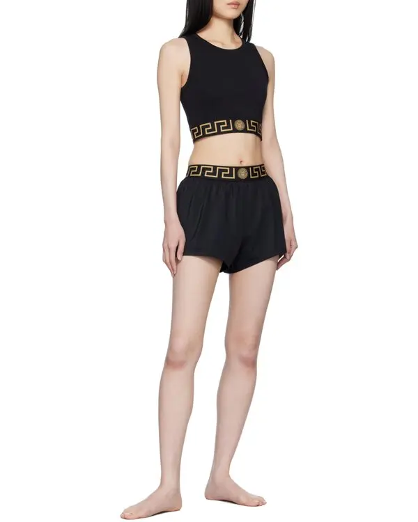 Versace Greca Border Sleeveless Cropped Top