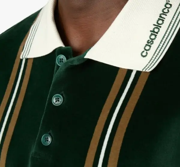 Casablanca Vertical Stripe Polo Shirt