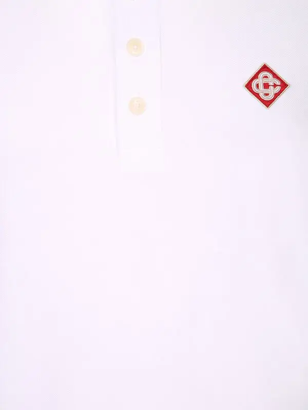 Casablanca Laurel Logo Embroidered Polo Shirt