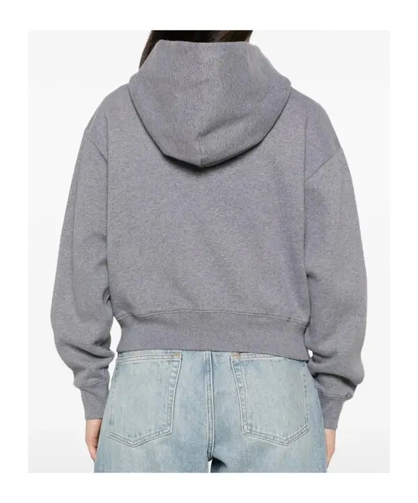 SPORTY  RICH Long-sleeved Zip-up Sweatshirt