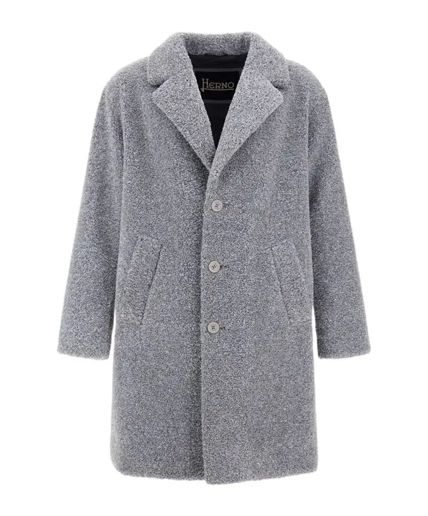 Herno Long-sleeved Button-up Coat - Gray