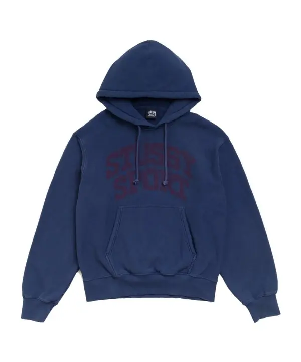 StÜssy Block Sport Hoodie Garment Dyed - Midnight Blue