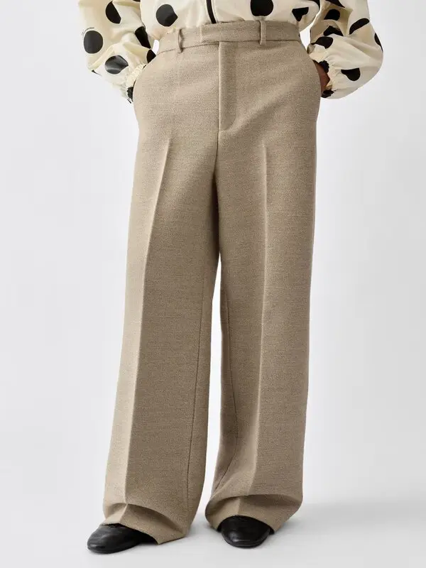 Jacquemus Pressed-crease Wide-leg Trousers