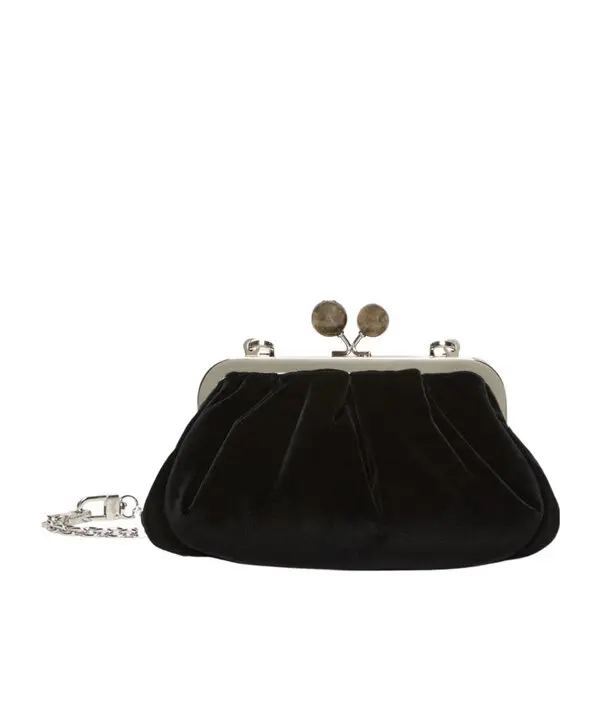 Max Mara Wkagiochi Velvet Clutch Bag