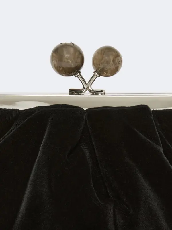Max Mara Wkagiochi Velvet Clutch Bag