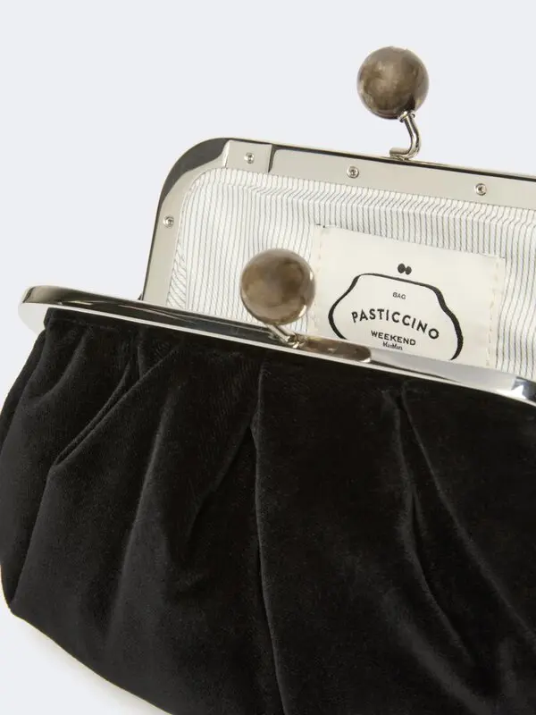 Max Mara Wkagiochi Velvet Clutch Bag