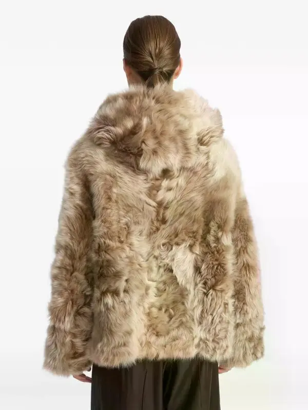 YVES SALOMON Reversible Hooded Shearling Jacket
