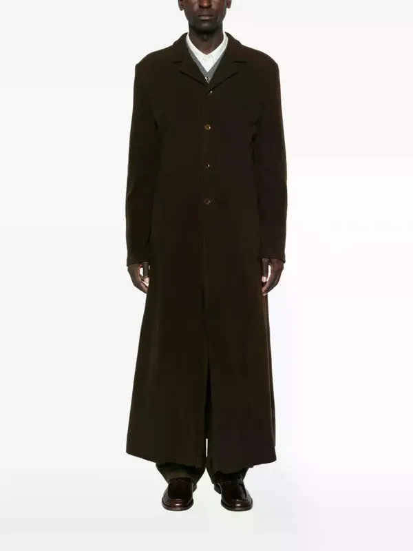Yohji Yamamoto Single-breasted Notched-lapels Coat