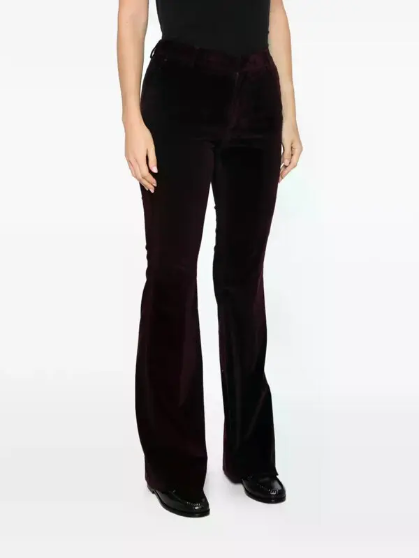 PT TORINO Elsa Corduroy Flared Trousers - Red