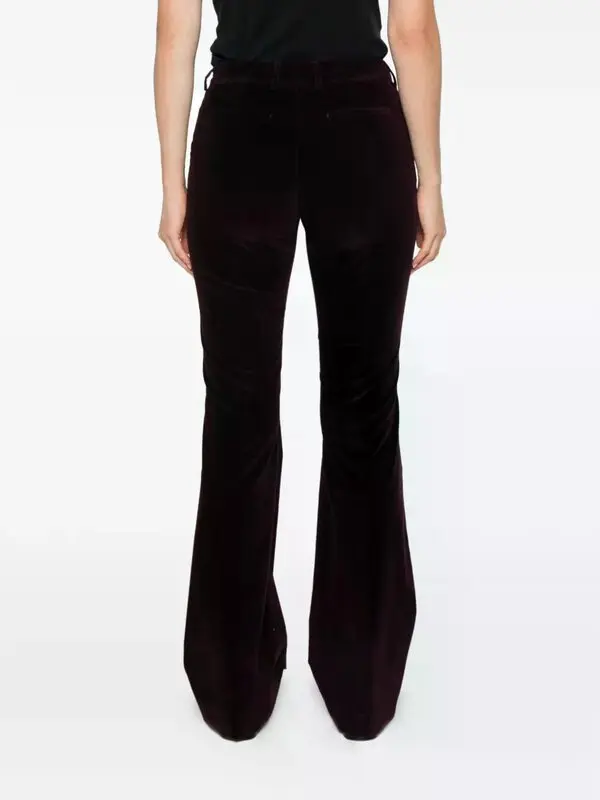 PT TORINO Elsa Corduroy Flared Trousers - Red