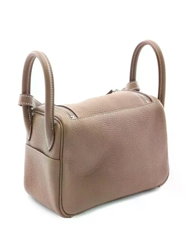 Hermès Mini Lindy Leather Shoulder Bag - Brown