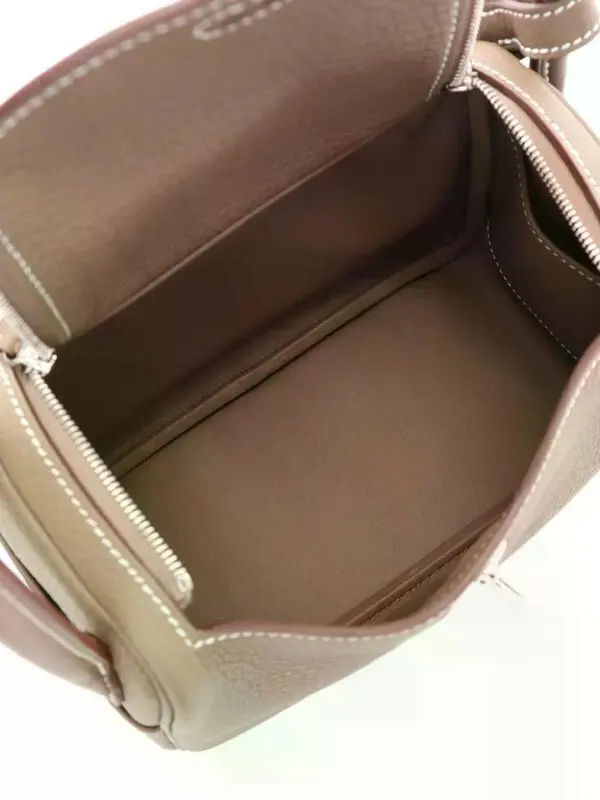 Hermès Mini Lindy Leather Shoulder Bag - Brown