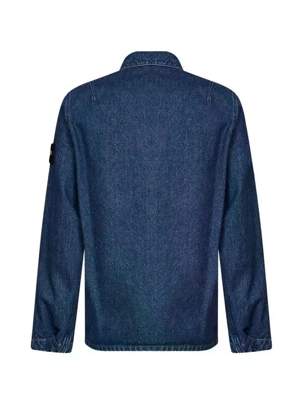 Stone Island Zip-up Denim Shirt