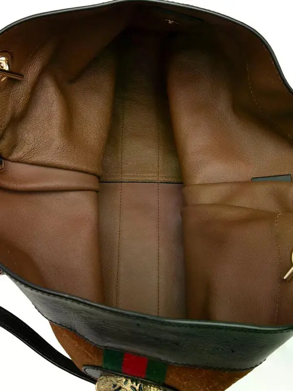 Gucci 2000-2015 Large Suede Web Rajah Tote Bag