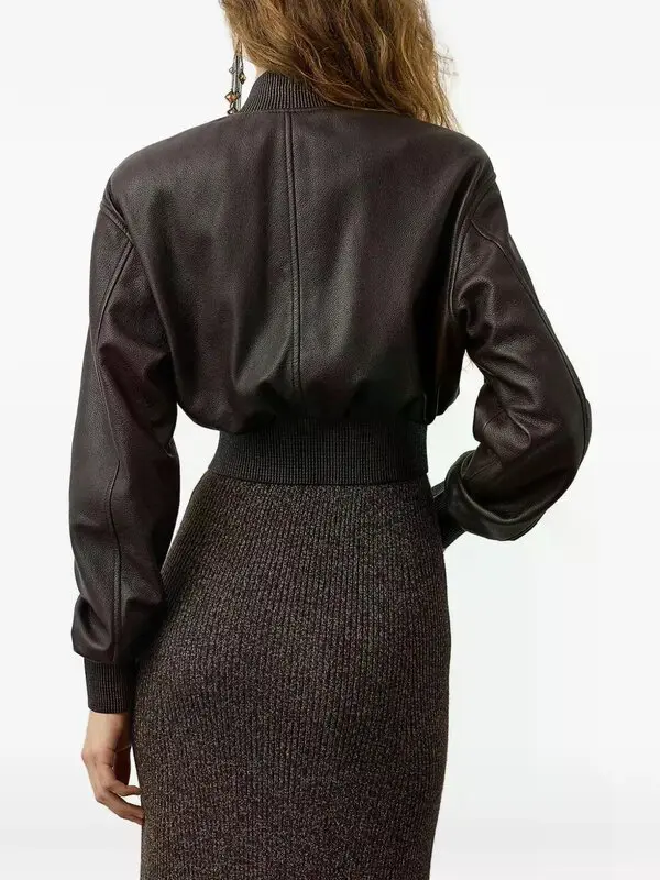 Polo Ralph Lauren Cropped Leather Jacket