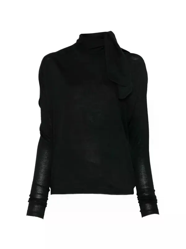NUDE Cut-out Pussy-bow Sweater