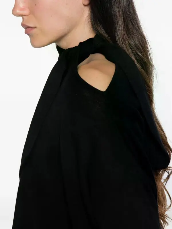 NUDE Cut-out Pussy-bow Sweater