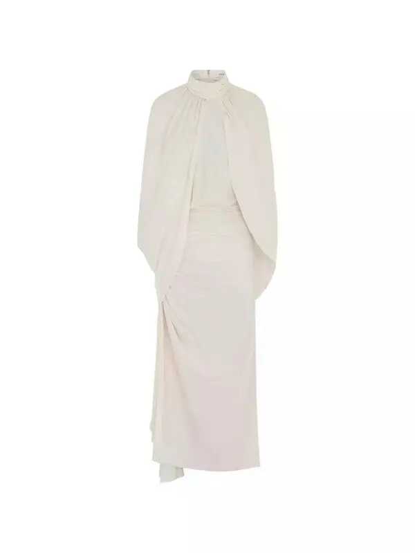 16Arlington Dora Draped Jersey Midi Dress - White