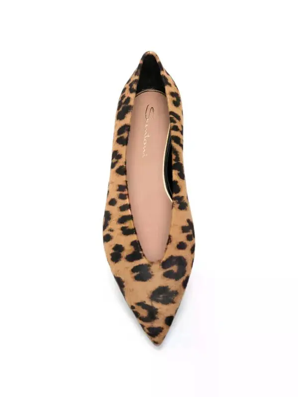Santoni Nora Leopard-print Ballet Flats