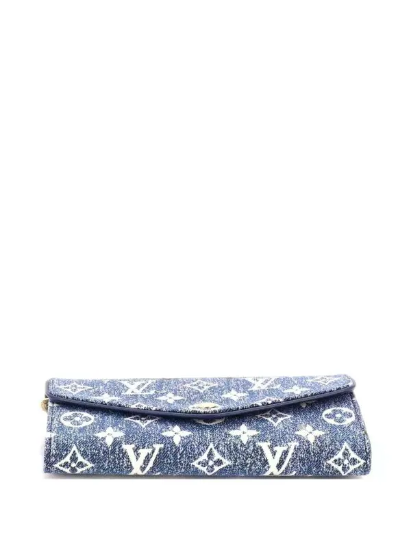 LOUIS VUITTON Sarah Wallet Nm Monogram Jacquard Denim Small Wallets